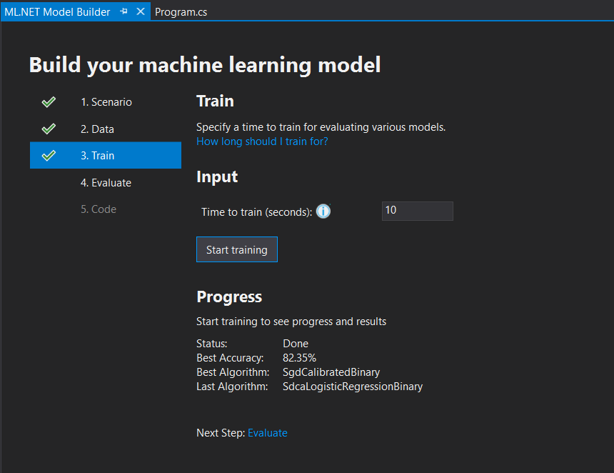 Machine Learning for .Net Developers Using Visual Studio