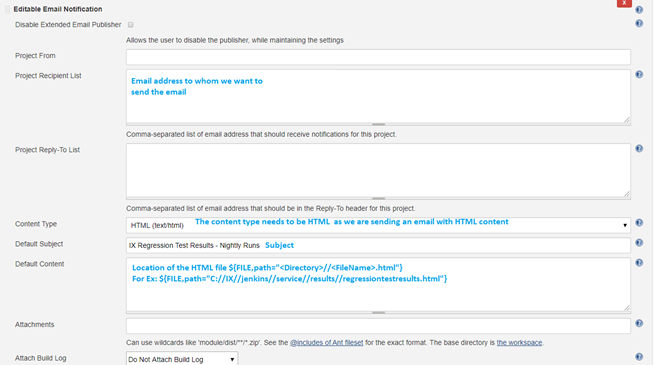 Automatic Email — Jenkins Results in HTML Table