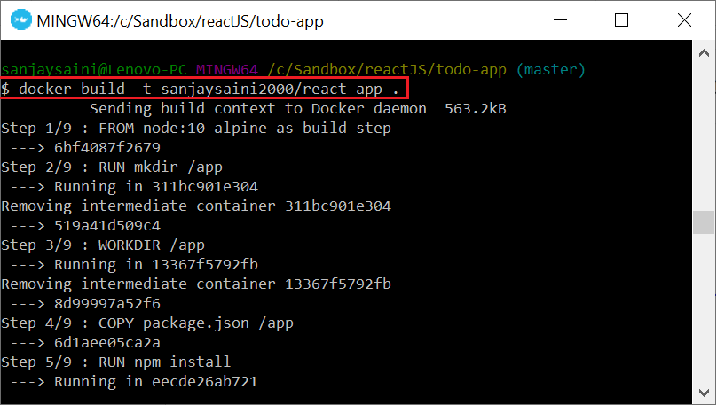 How To Dockerize A ReactJS App DZone