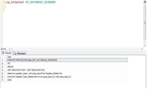 Set Up a Database Diagram Using a Stored Procedure In SQL Server