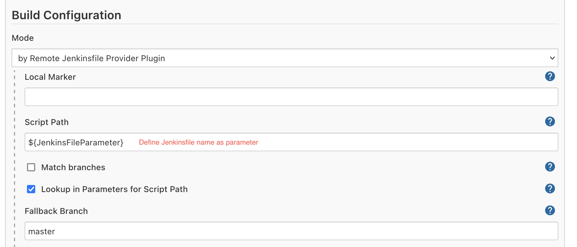 Parameterize Jenkinsfile in MultiBranch Jobs