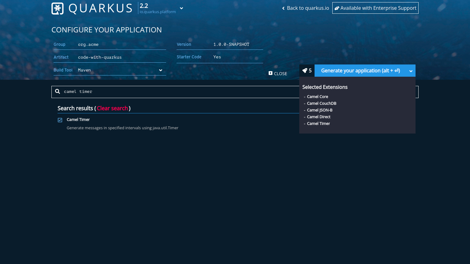 Camel Quarkus With CouchDB Component