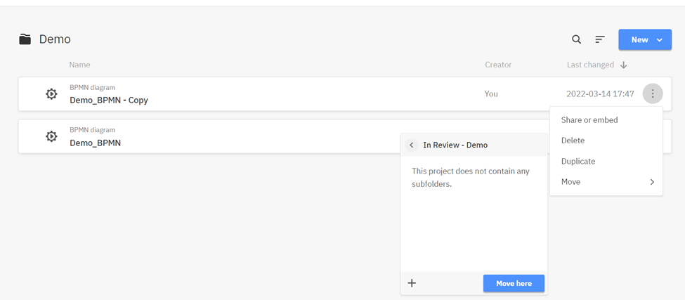 BPMN Workflows Version Management: Camunda Cawemo