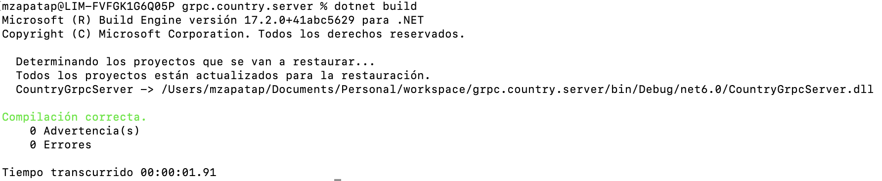 Playing with gRPC and .NET 6