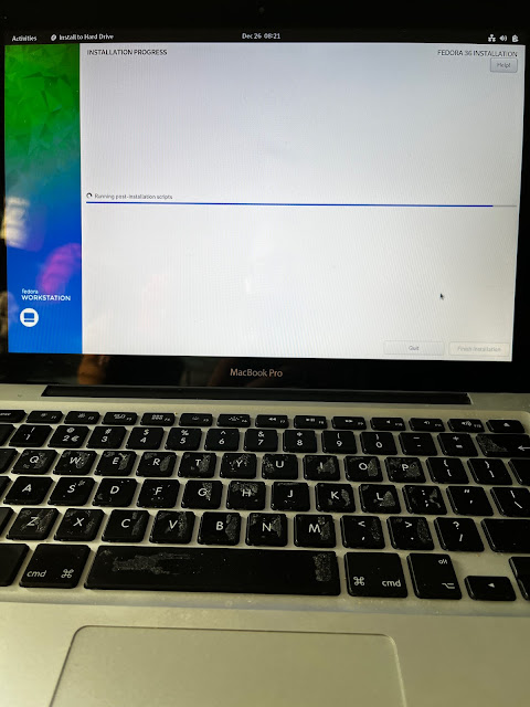 Installing Fedora 36 on Macbook Pro 13-Inch (Late 2011) Installing Fedora 36 on Macbook Pro 13-Inch (Late 2011)
