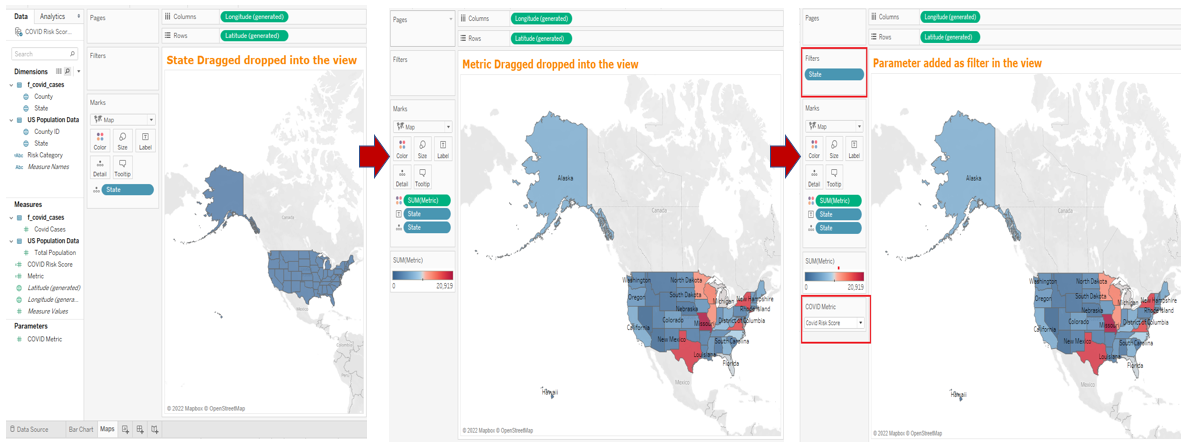 COVID Risk Modeling Using Tableau Visualization