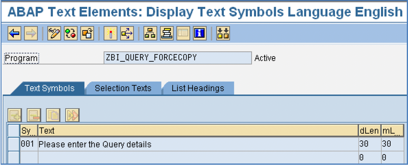 Program To Force Copy SAP Bex Queries