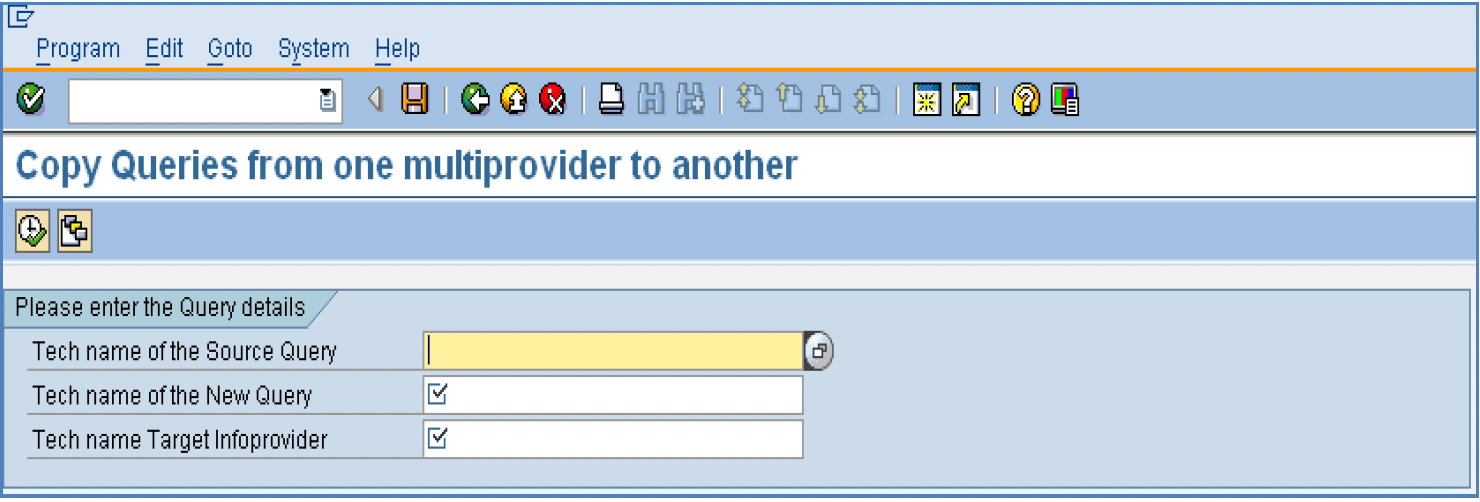 Program To Force Copy SAP Bex Queries