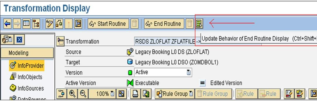 Sap Bw Update Behavior Of End Routine