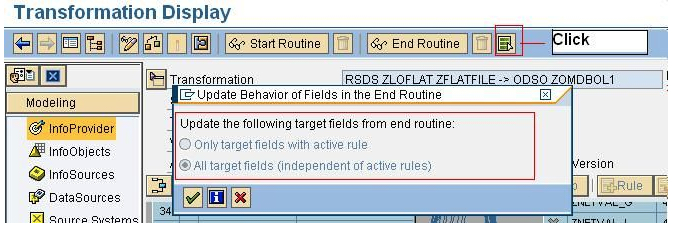 Sap Bw Update Behavior Of End Routine