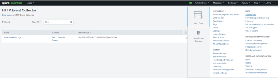MuleSoft Anypoint Platform Audit Logs to Splunk