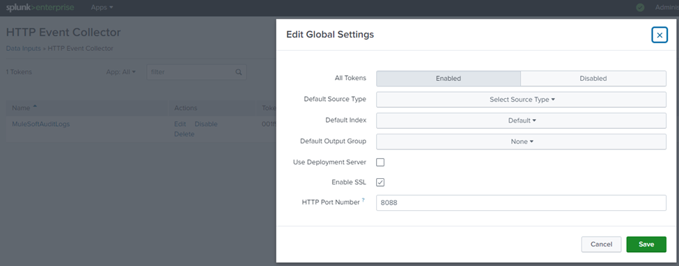 MuleSoft Anypoint Platform Audit Logs to Splunk