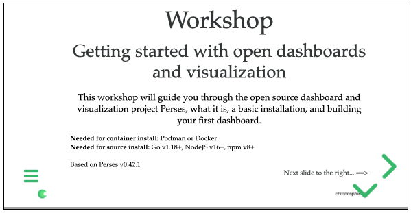 Open Dashboard and Visualization Workshop: Basic Perses Dashboard