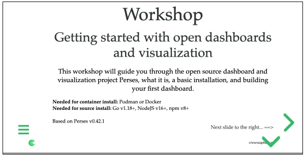 Open Dashboard and Visualization Workshop: Advanced Perses Dashboard