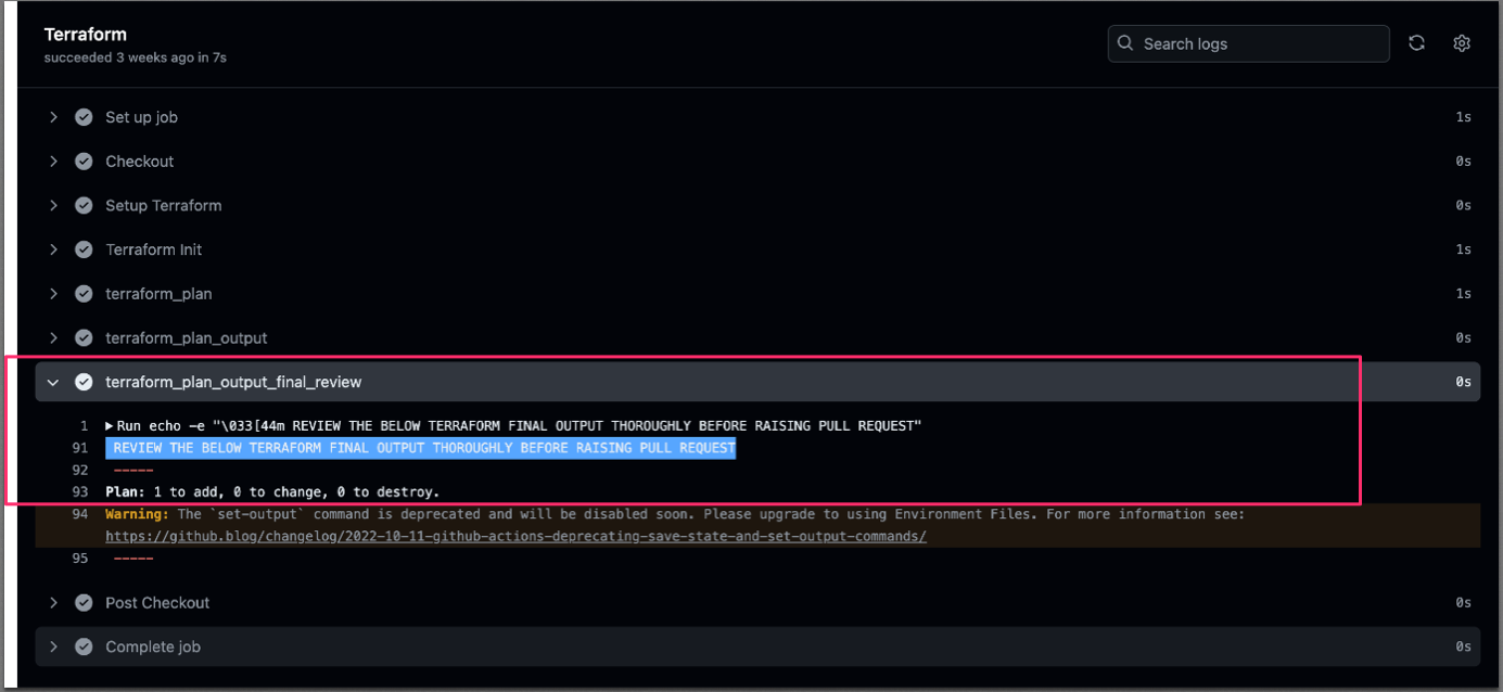 Enhance Terraform Final Plan Output in GitHub Actions