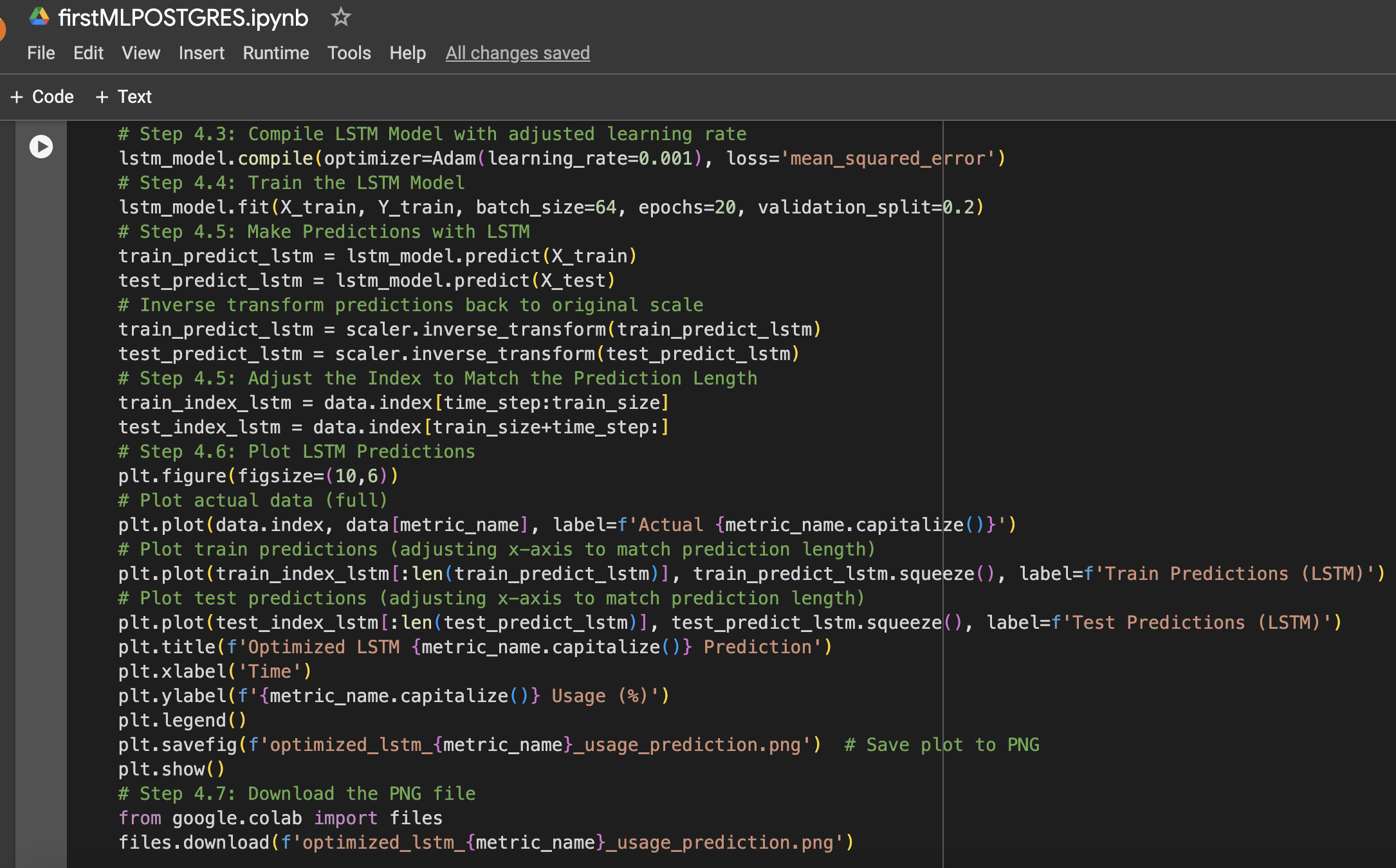 Machine Learning for Predictive Planning in PostgreSQL