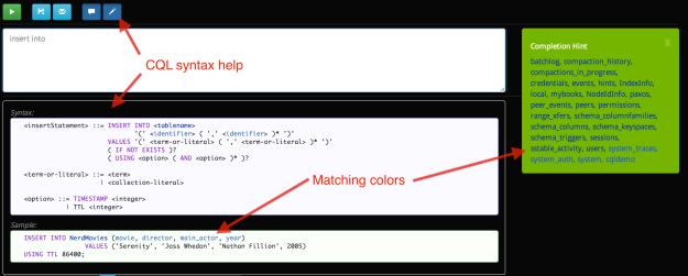 Cyclop: A Web Based Editor for Cassandra Query Language