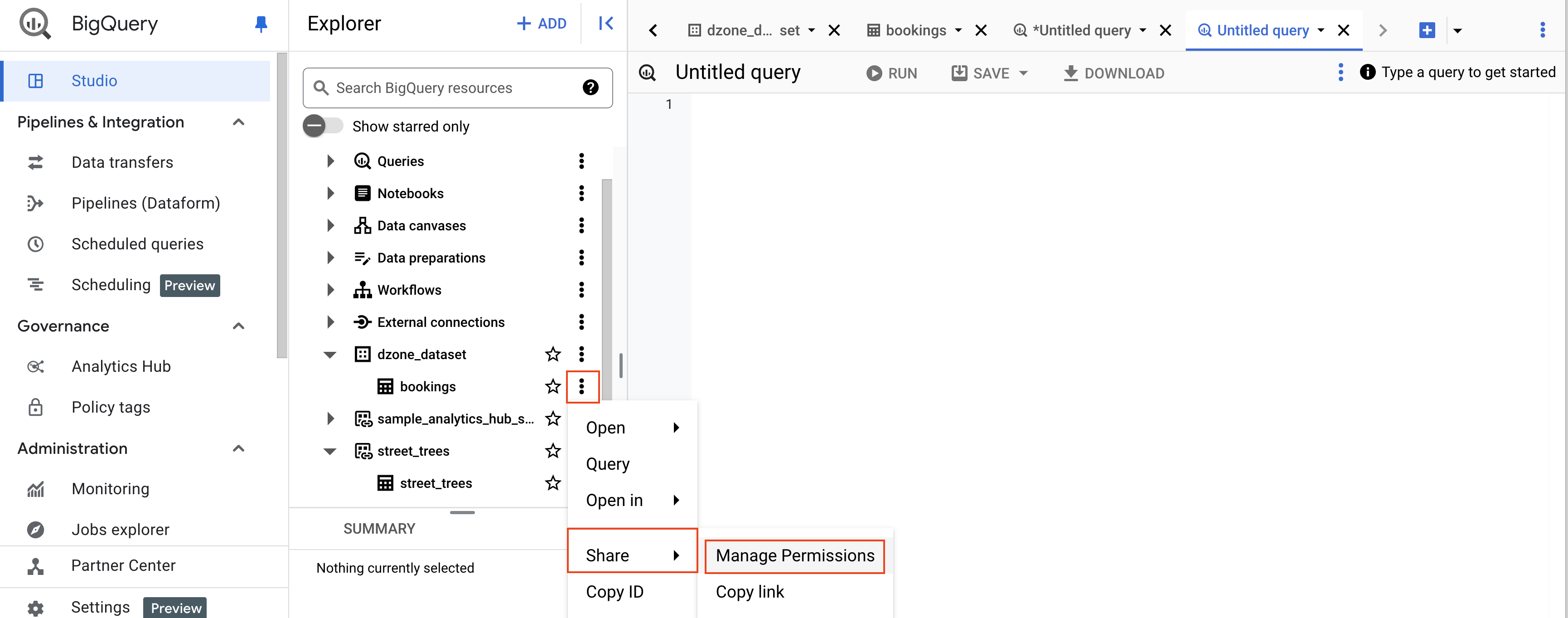Controlling Access to Google BigQuery Data