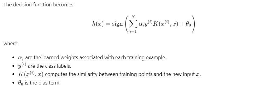 The Perceptron Algorithm and the Kernel Trick