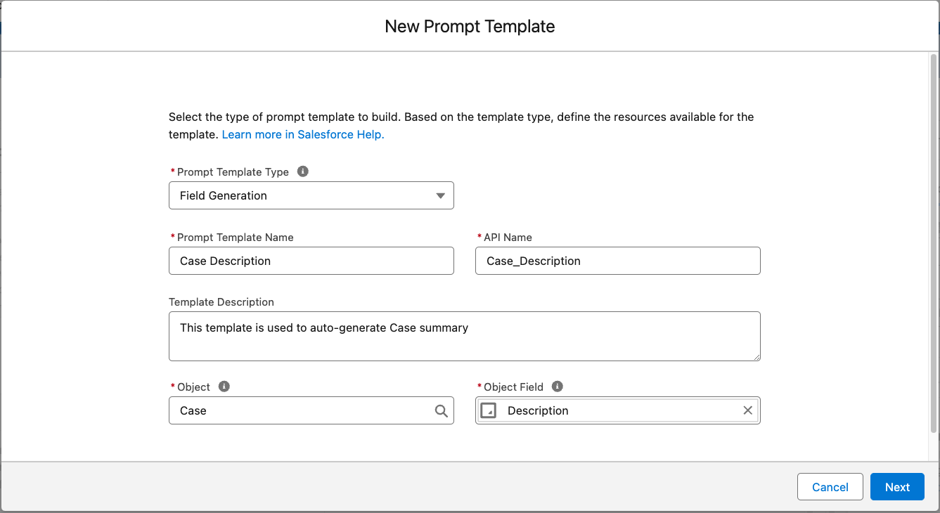 Build AI Prompt Templates with Salesforce Prompt Builder