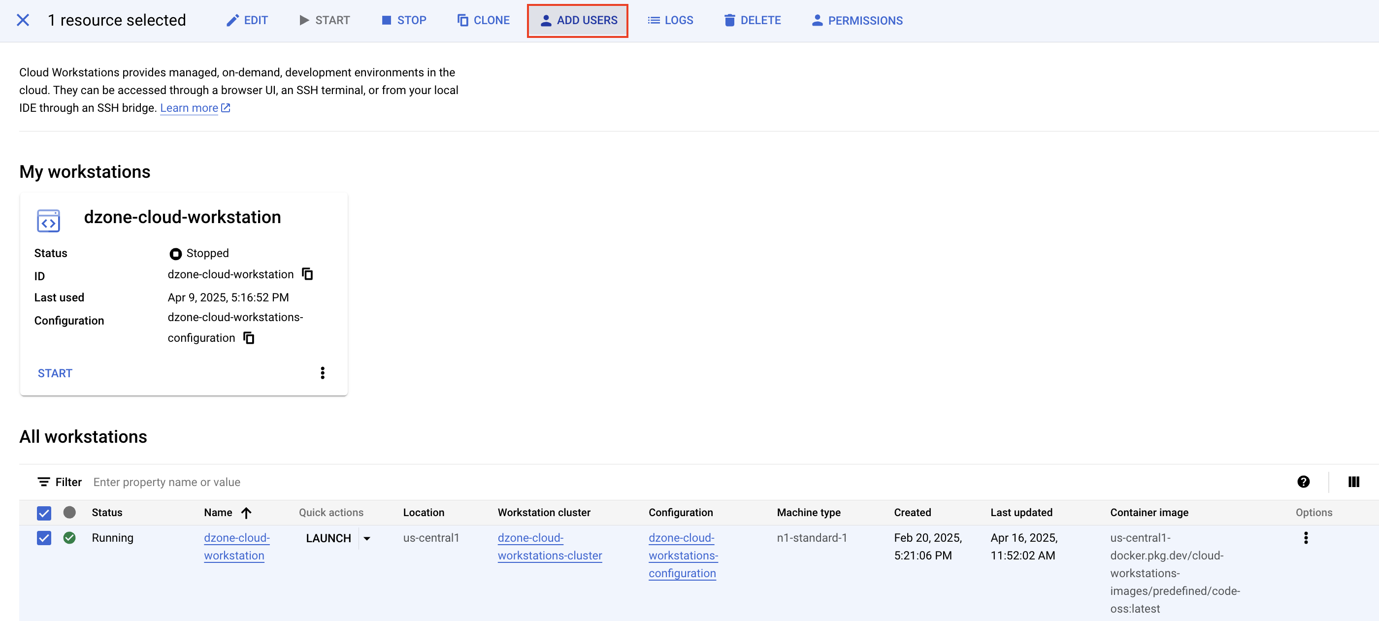 Start Coding with Google Cloud Workstations