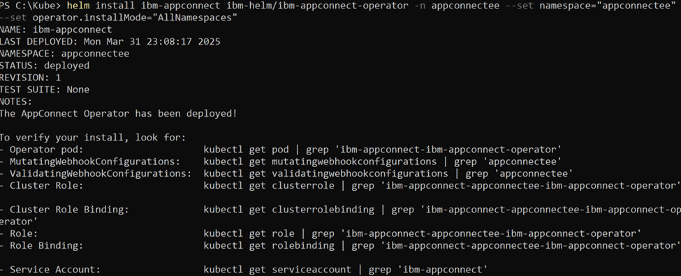 IBM App Connect Enterprise 13 Installation on AKS