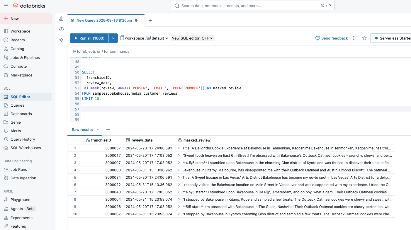Complex Data Tasks Are One-Liners With AI in Databricks SQL