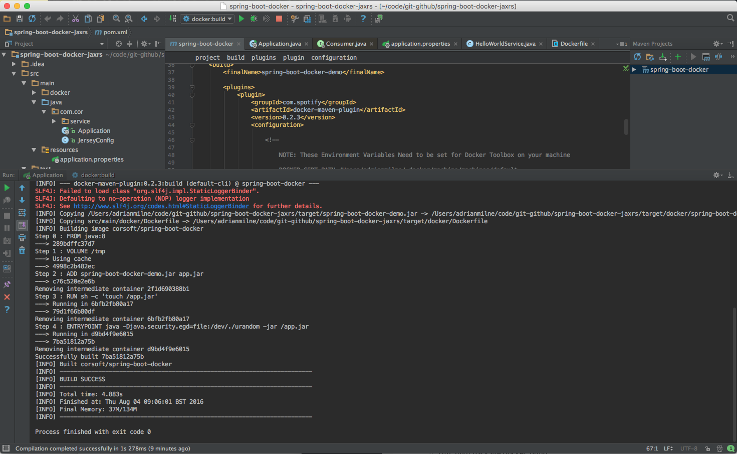 Example Of A Spring Boot Microservice Running On Osx