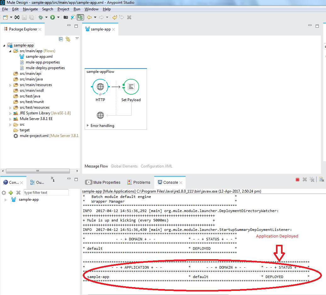 Creating a Mule ESB Sample Hello World Application